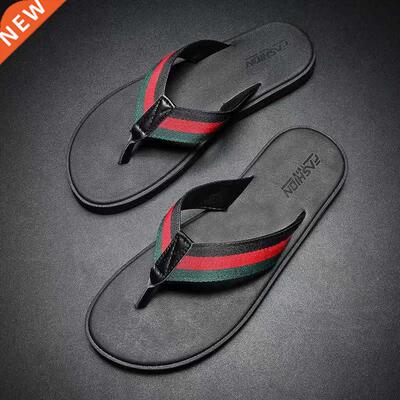 Qmaigie flip flops men high quality designer flat Shoes outd