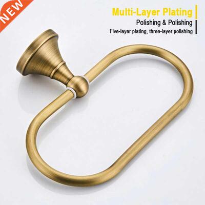 Antique Towel Ring Brass Wall Mounted Ellipse Kithen Washroo