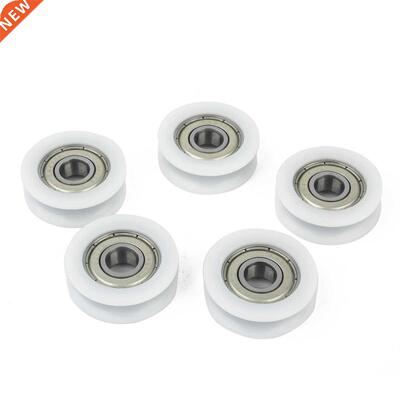 5pcs Nylon U Groove Ball Bearing Embedded 608 Guide Bearings