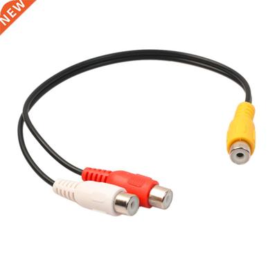 Stereo Female Jack to 2 RCA Female Plug Y Spltter Audo Vd