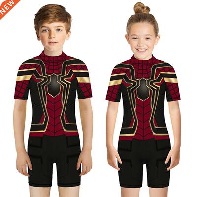 Children Swimsuit Astronaut Spider Hero Print Cool Playsuit