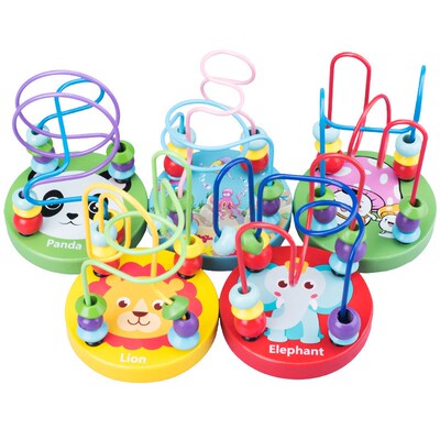 Baby Montessori Educational Math Toy Wooden mini Circles Bea
