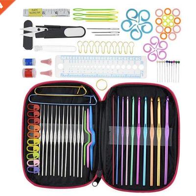 1 Set DIY Aluminum Crochet Hooks Sweater Knitting Needles Ki