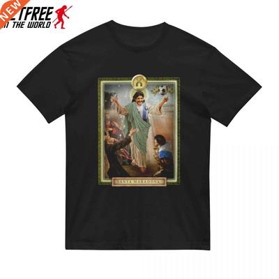 Hand Of God Maradona Retro T Shirt Streetwear Big Size Cotto