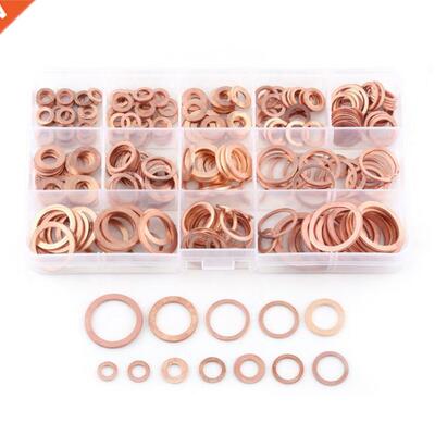 280pcs Professional Assorted Copper Washer Gasket Set Flat R