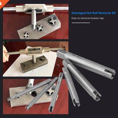 6pcs/set Remove Stripped Damaged Screw Tap Extractor Drill B
