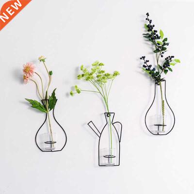 Elegant Wroug Iron Vases Shape Creatives Wall Hanging Wire