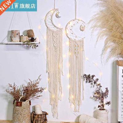 Moon And Star Macrame Wall Hanging Tapestry Boho Wall Decor