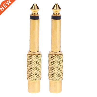 Gold Plated 6.5mm 1/4in Mono Male Jack to RCA Female Plug A