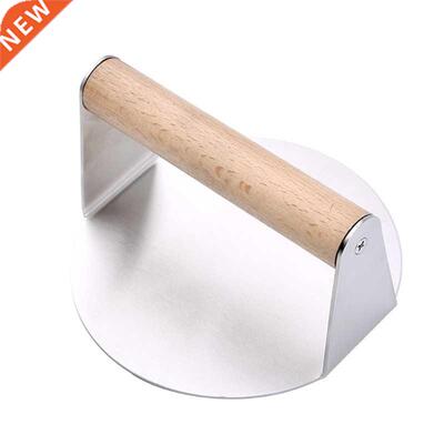 Stainless Steel Burger Press Heavy Duty Grill Press with Woo