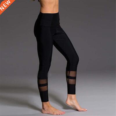 2022 New Black Mesh Leggings Yoga Pants Women Tights Jegging