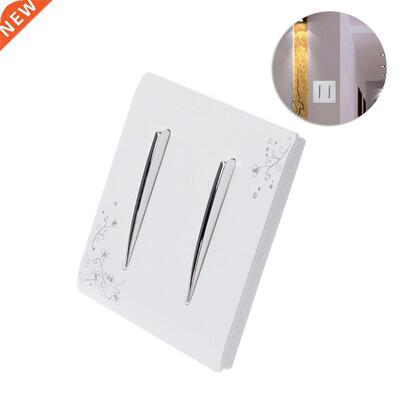 2 Gang 1 Way Ivory White Brief Art Weave AC 110-250V Panel P