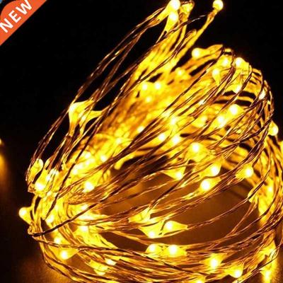 2M 5M 10 100LEDS Strry String bttery lights grlnd fir