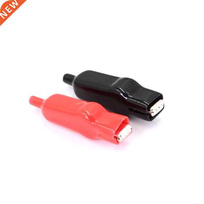 2PCS Sheathed Alligator Clips Electrical  Test Leads Alli
