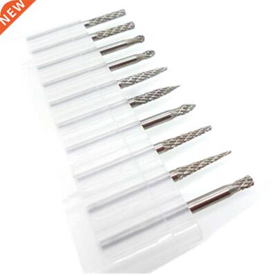 10pcs Tungsten Carbide Cutter Rotary Burr Cnc Bit 3mm 1/8&qu