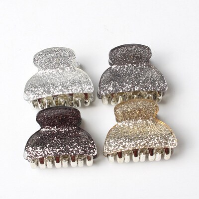 4pcs Acrylic Hair Claws Clip Small Hairpins Women Noble Shin