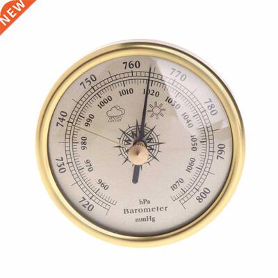72mm Wall Hanging Barometer 1070hPa Gold Color Round Dial Ai