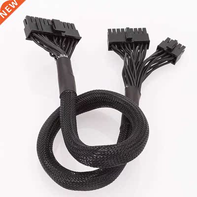 60CM New Black 10 + 18 Pin To 24 Pin Modular Power Cable Rm-