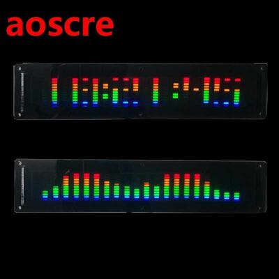 LED music spectrum screen display connected power plifier