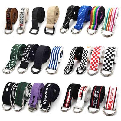 60 Styles Women Men Belt D Ring Square Buckle Waistband Fas