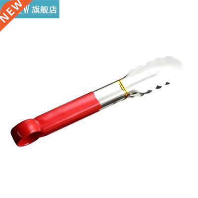 1pc Heat Resistant Stainless Steel Food Tongs Sturdy