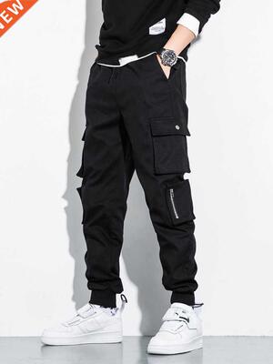 Spring Summer Multi-Pockets Cargo Pants Men 2021 New Setwear
