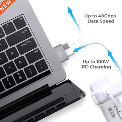 USB Dual Type-C Short Extender Male to Female Extension Adap