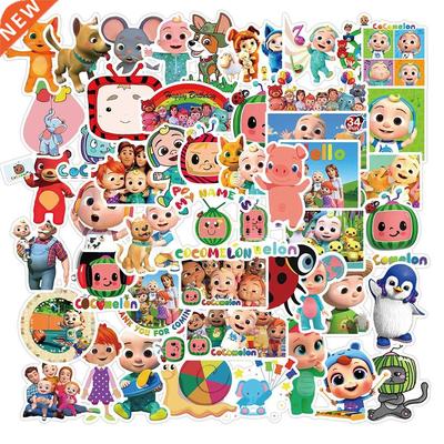 50PCS Cartoon Cocomelon Stickers DIY Bike Travel Luggage Ph