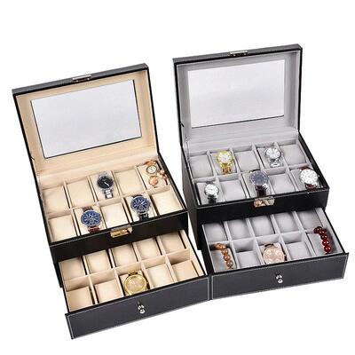 single double leather jewelry box watch box watch bracelet