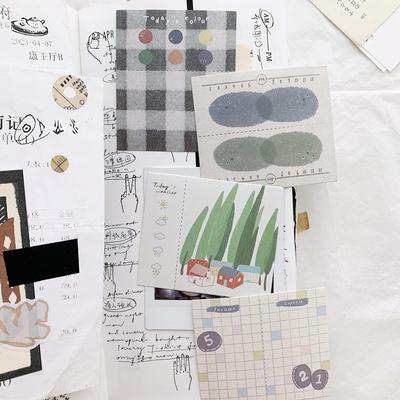 两只浣熊｜partialafra带可撕线便签本留言条手帐日记装饰手绘