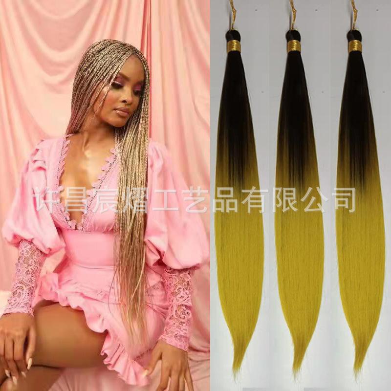 假发女士非洲Silkybonestraighthairbraidshair28寸100克许昌假发
