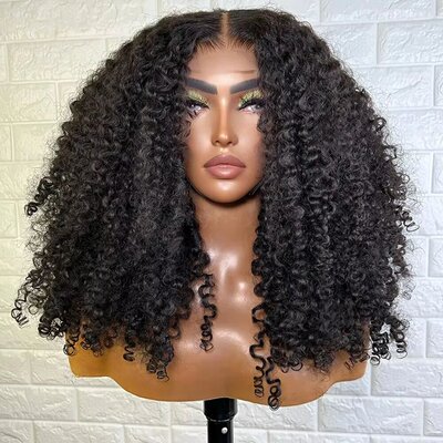Afro Curly Deep Wave 13x4 HD Lace Frontal Human Hair Wigs