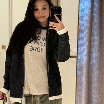 1996字样字母纯色长袖T恤打底衫