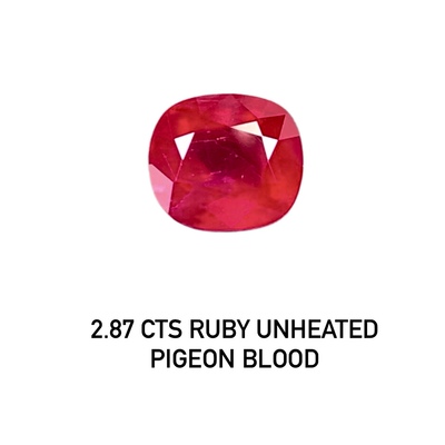 AIGS天然缅甸无烧鸽血红红宝石