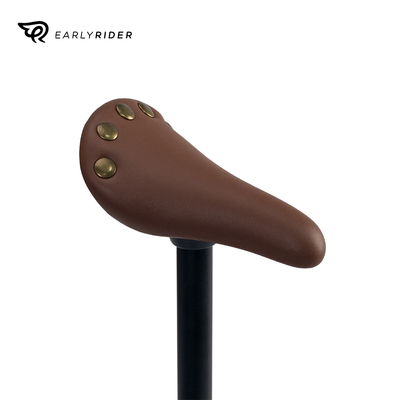 EARLYRIDER复古仿皮革自行车坐垫棕色铆钉装饰鞍座