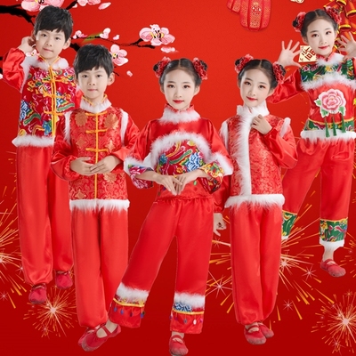 拜年服女童2025新款儿童喜庆服