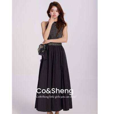 旧日信札/cosheng重生小个子春夏牛仔连衣裙小黑裙洋气衣服女出行