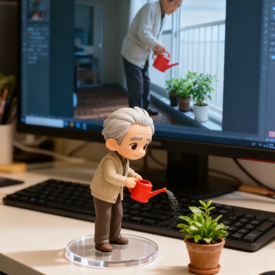 3D打印人像定制真人人偶老人礼物