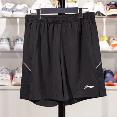 李宁正品男子运动短裤2025夏季跑步系列反光凉爽速干短裤AKSV089