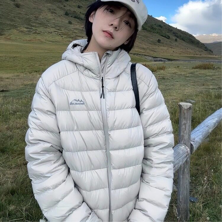 羽绒棉服女冬季2025新款轻薄连帽小棉袄韩版宽松时尚保暖棉衣外套