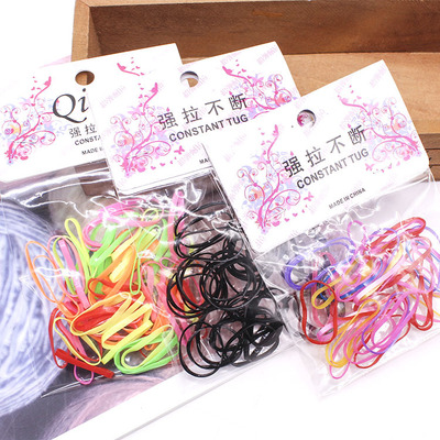 韩国儿童强拉不断黑色发绳橡皮筋