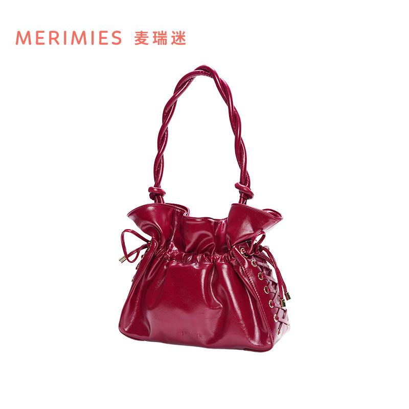 merimies麦瑞迷泡芙托特包手提通勤纯色女包流浪包2026新款