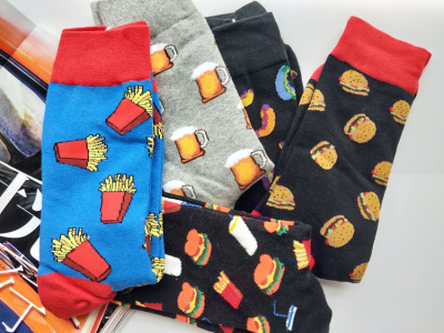 潮个性风韩国原宿卡通欧美长袜