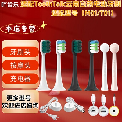 适配齿说电动牙刷型号M01/T01牙刷头充电器按摩头