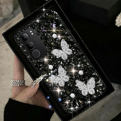 高级灰色奢华满钻适用vivoY50 5G手机壳闪钻Z5水钻Y50外壳V27新款Y60网红Y200+冬Y9s小众Y55s软壳Y200GT女款