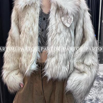 pengtai 24aw 短款翻领皮草外套 PARTOU品牌集合店