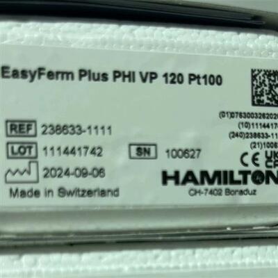 议价哈美顿PH电极238633-1111  EasyFerm Plus PHI VP 120 Pt100