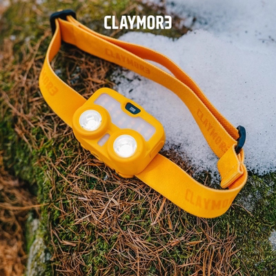 韩国CLAYMORE头灯Heady3户外轻量化防水高亮露营灯松紧绑带头灯