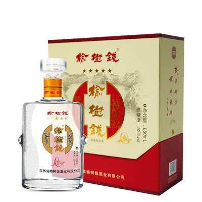 榆树钱旗舰店650ml单瓶装粮食酒