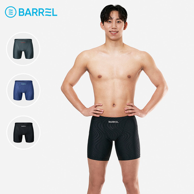韩国BARREL 2025新款男士印花三分泳裤竞速游泳裤 ESSENTIAL EMBO